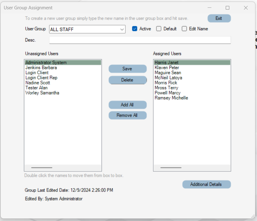 How to Set Up User Groups – PIMSY EHR Help Desk