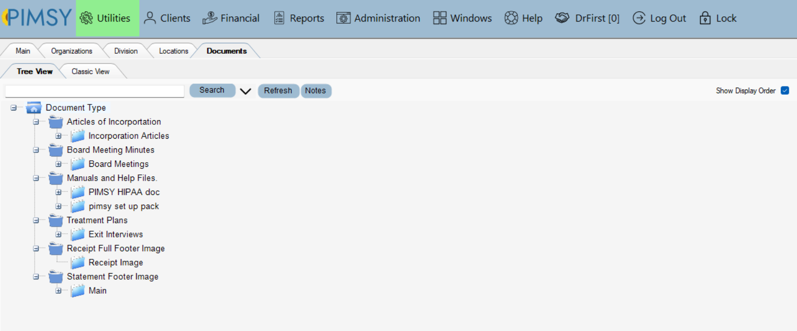 How to Use Organization Management – PIMSY EHR Help Desk
