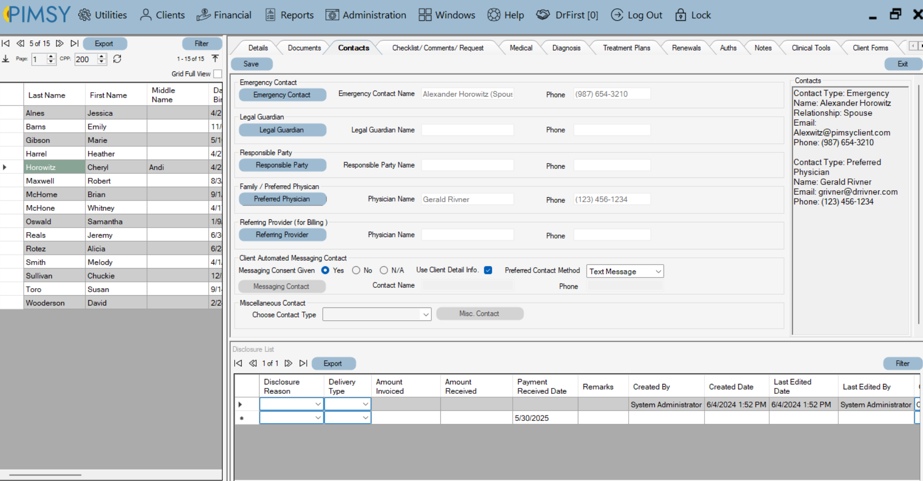 How to Set Up Client Charts – PIMSY EHR Help Desk