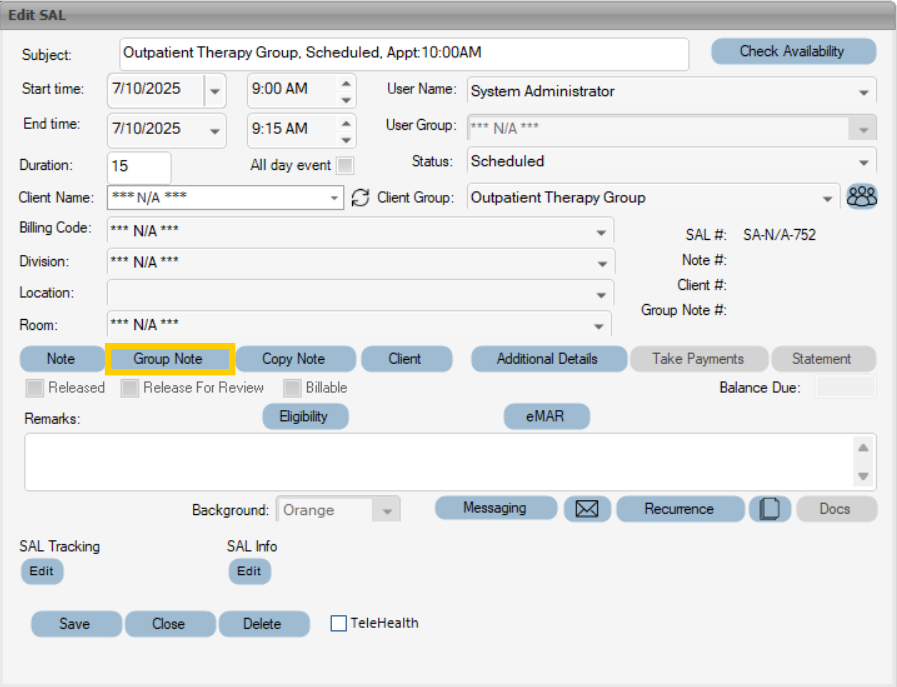 How to Create a Group Note – PIMSY EHR Help Desk