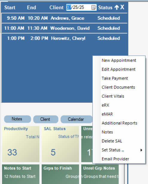 How to Use the Dashboard in Desktop – PIMSY EHR Help Desk