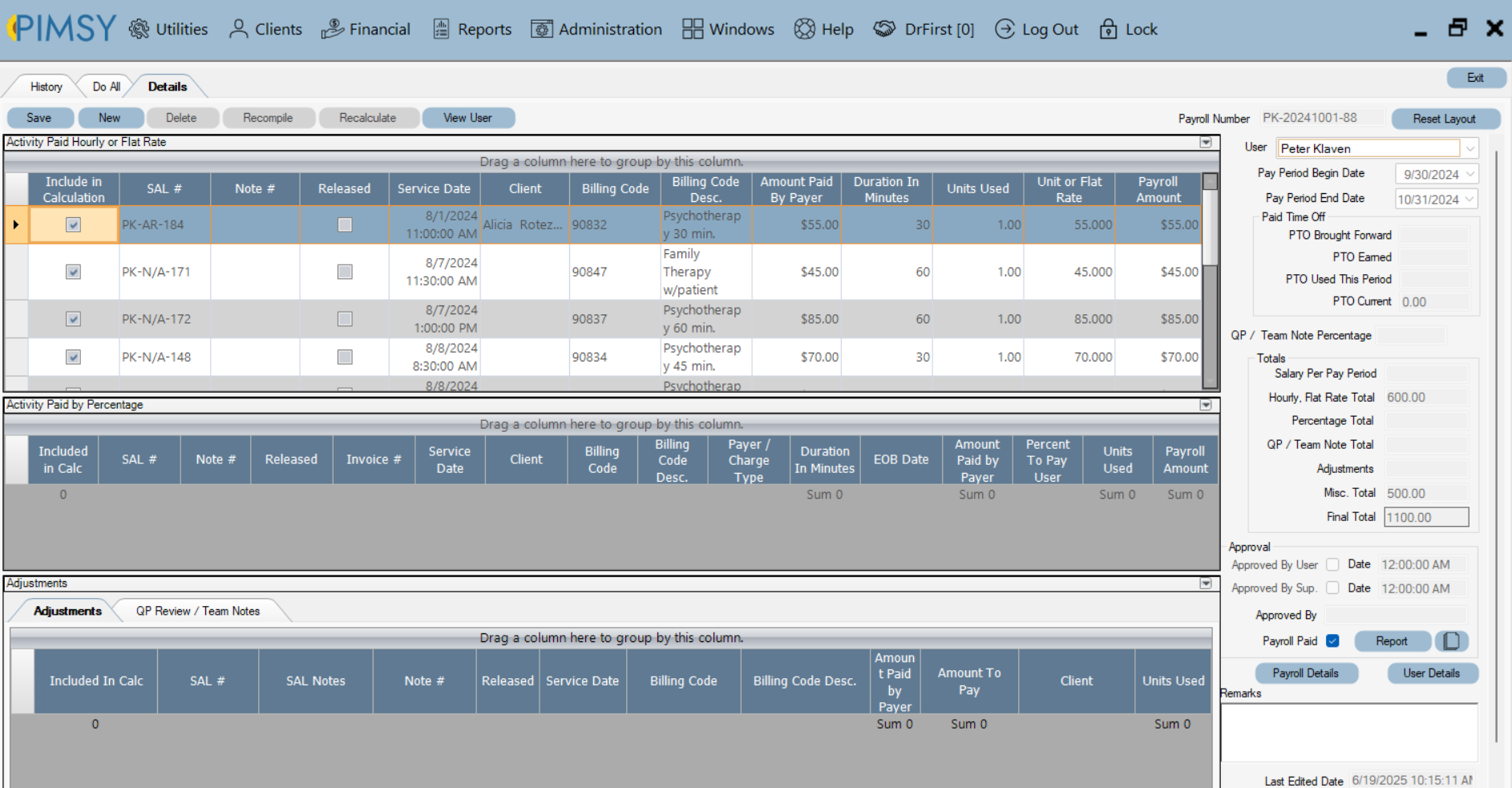 How to Run Payroll in PIMSY – PIMSY EHR Help Desk