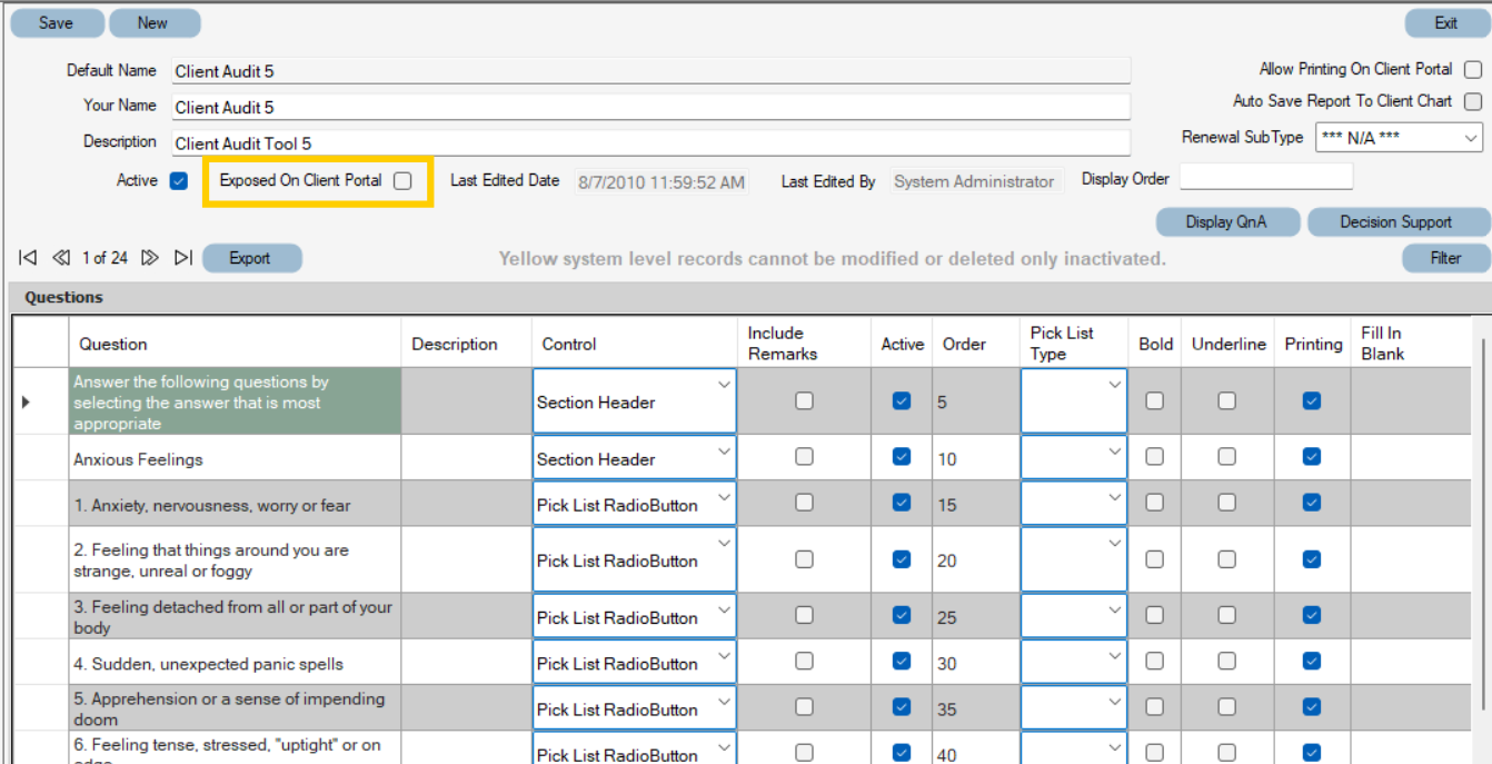 How to Use the Client Audits and Client Surveys Tabs – PIMSY EHR Help Desk