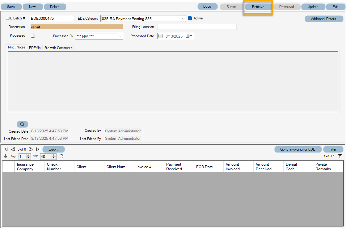 How to Bring in Electronic Payments (835s) – PIMSY EHR Help Desk