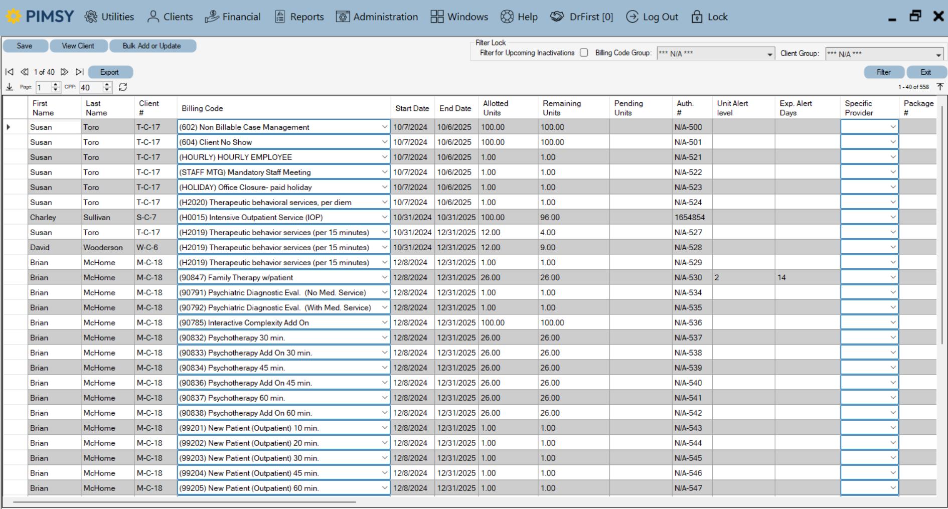 How to Navigate the Clients Menu – PIMSY EHR Help Desk