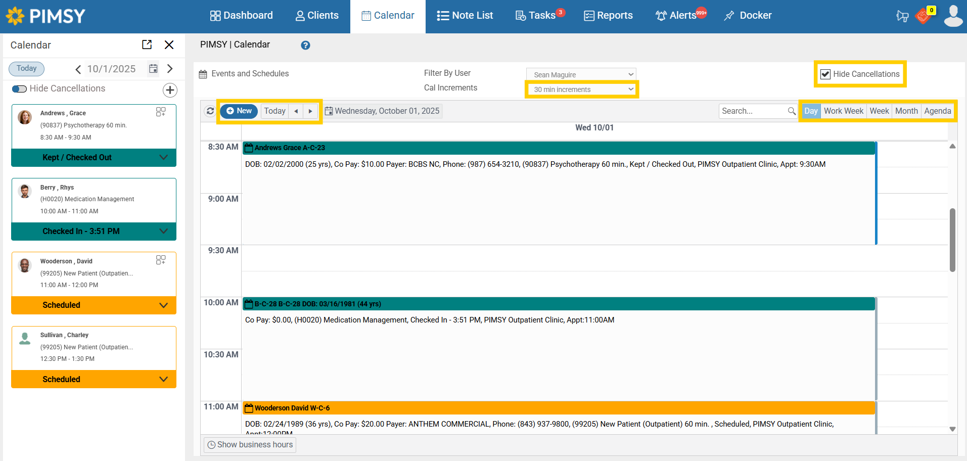 How to Use the Calendar in the Portal – PIMSY EHR Help Desk