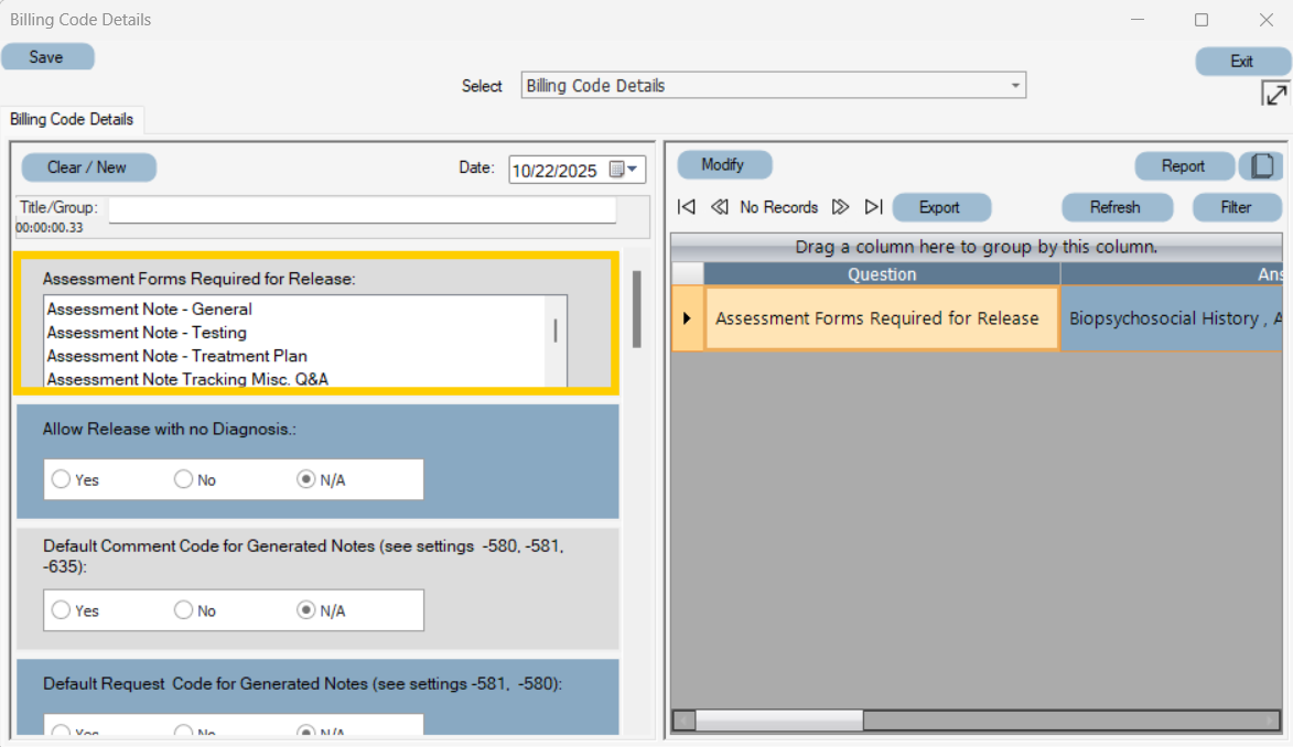How to Assign Forms to a Billing Code – PIMSY EHR Help Desk