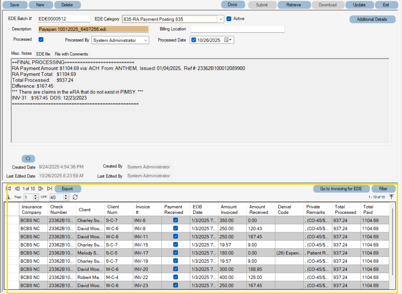 How Do We Manually Download EOBs to Post in PIMSY? – PIMSY EHR Help Desk