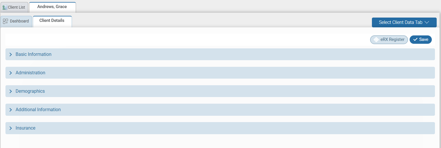 How to Navigate the Client Details Tab in the Portal – PIMSY EHR Help Desk