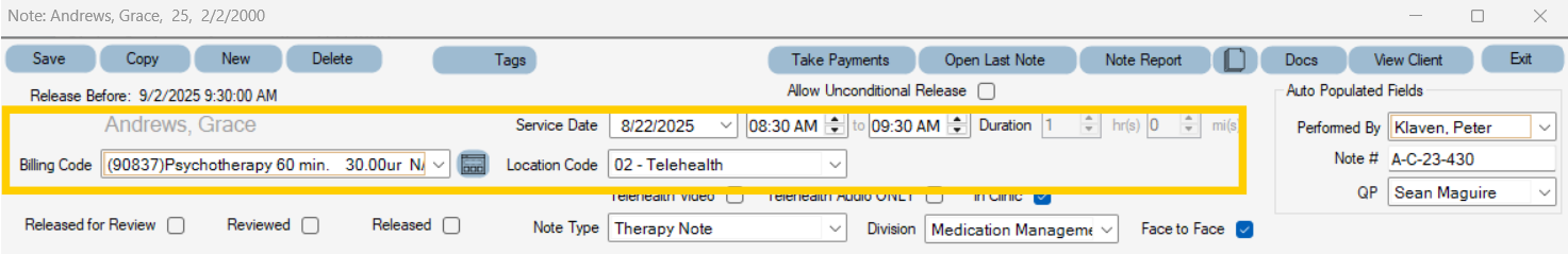 How to Create a Clinical Note – PIMSY EHR Help Desk