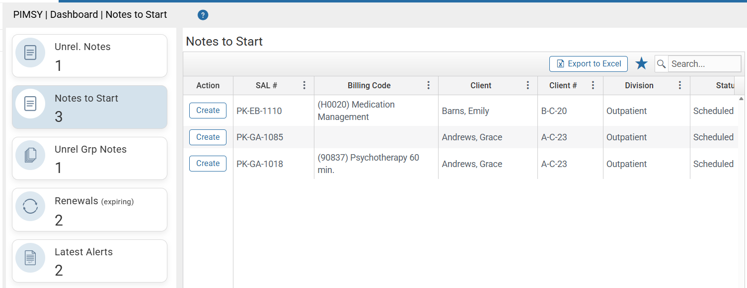 How to Create a Clinical Note in the Portal – PIMSY EHR Help Desk